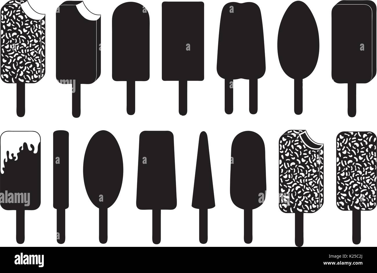 Ice cream chocolate covered Stock Vector Images - Alamy