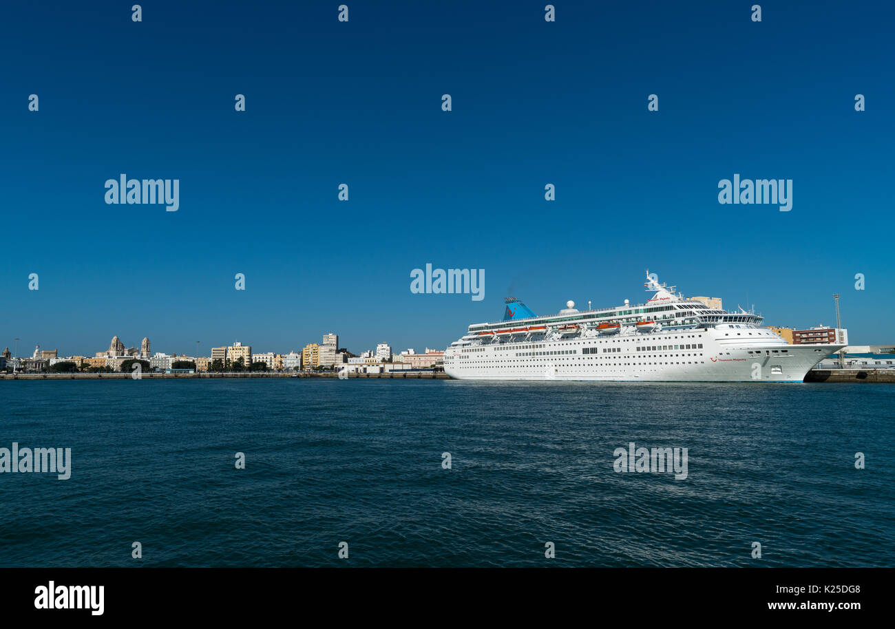 Cruise ship Thomson Majesty in the port of Cádiz, Spain Stock Photo - Alamy