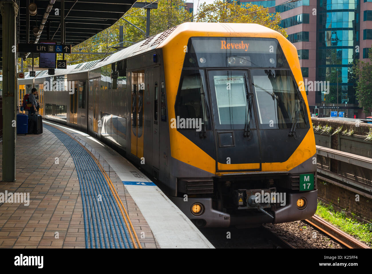 Train arriving at Central station, Sydney, New South Wales, Australia ...