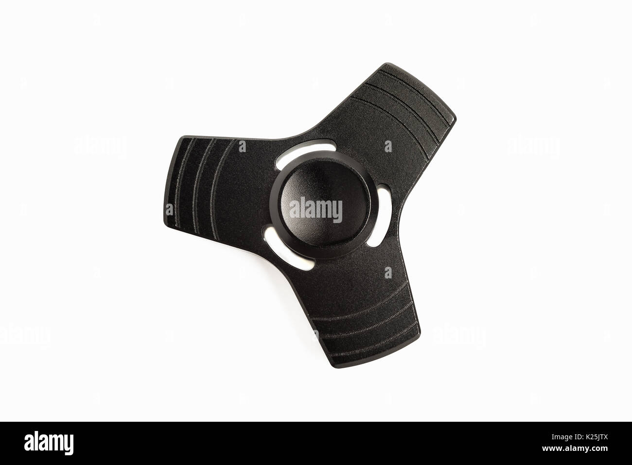 Black spinner isolated on white background, Metal spinner Stock Photo ...