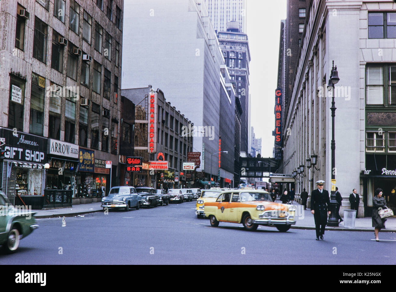 New York City Street scene. 1962 Statner, Hilton and Gimbles Stock ...