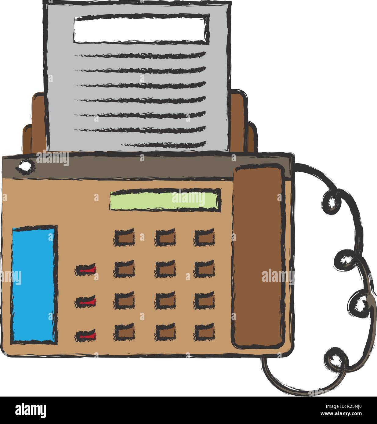 Old fax machine Stock Vector Images - Alamy
