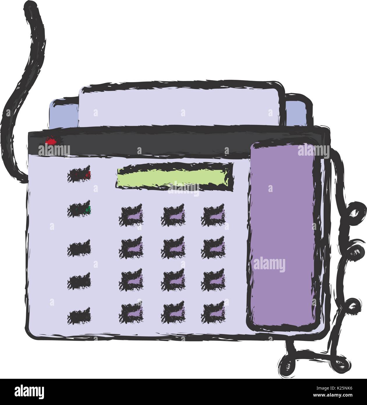 Old fax machine Stock Vector Images - Alamy