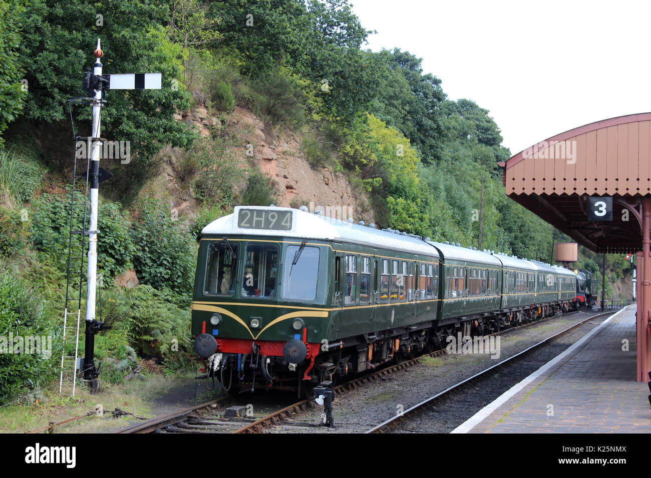 Preserved heritage diesel multiple units at Bewdley railway station on ...