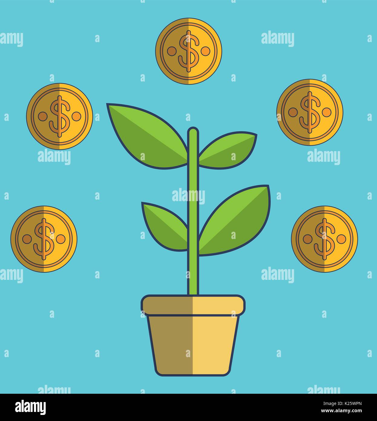 Saving money pot Stock Vector Images - Alamy