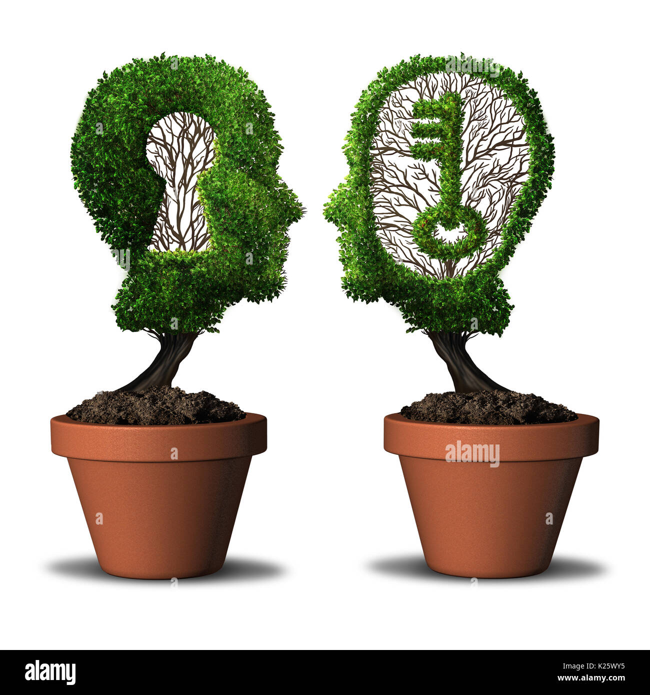 Human head shaped tree Cut Out Stock Images & Pictures - Alamy