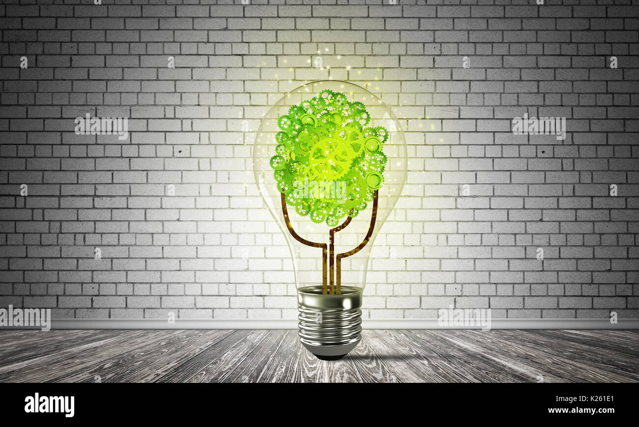Eco innovations concept by means of lightbulb Stock Photo - Alamy