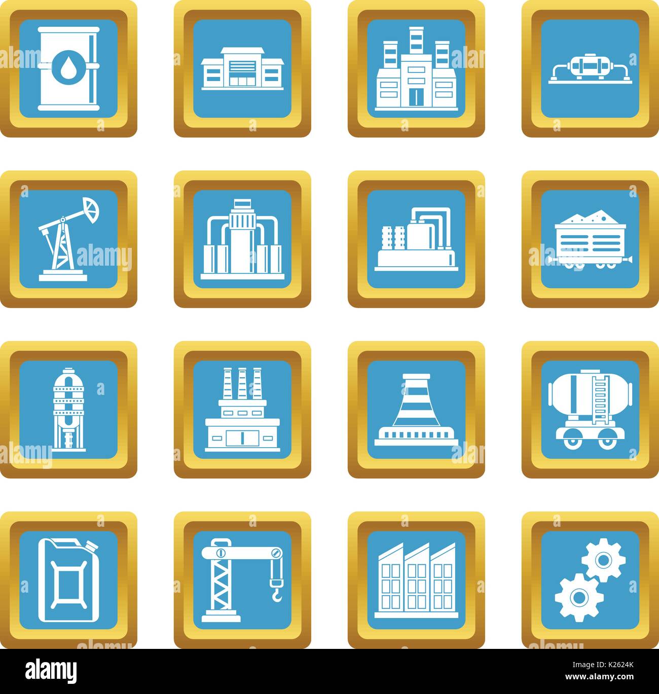 Industry icons azure Stock Vector Image & Art - Alamy