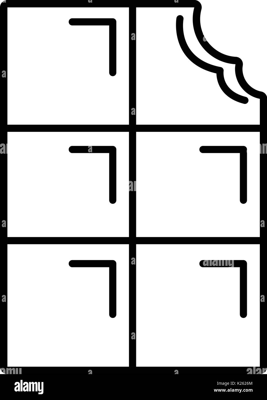 Bite chocolate icon, outline line style Stock Vector Image & Art - Alamy