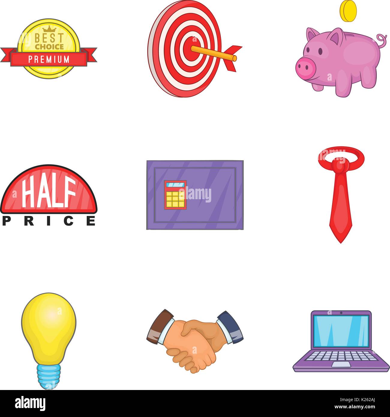 Progression icons set, cartoon style Stock Vector Image & Art - Alamy