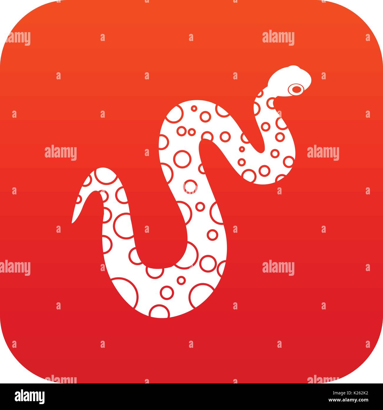 Dotted snake icon digital red Stock Vector Image & Art - Alamy