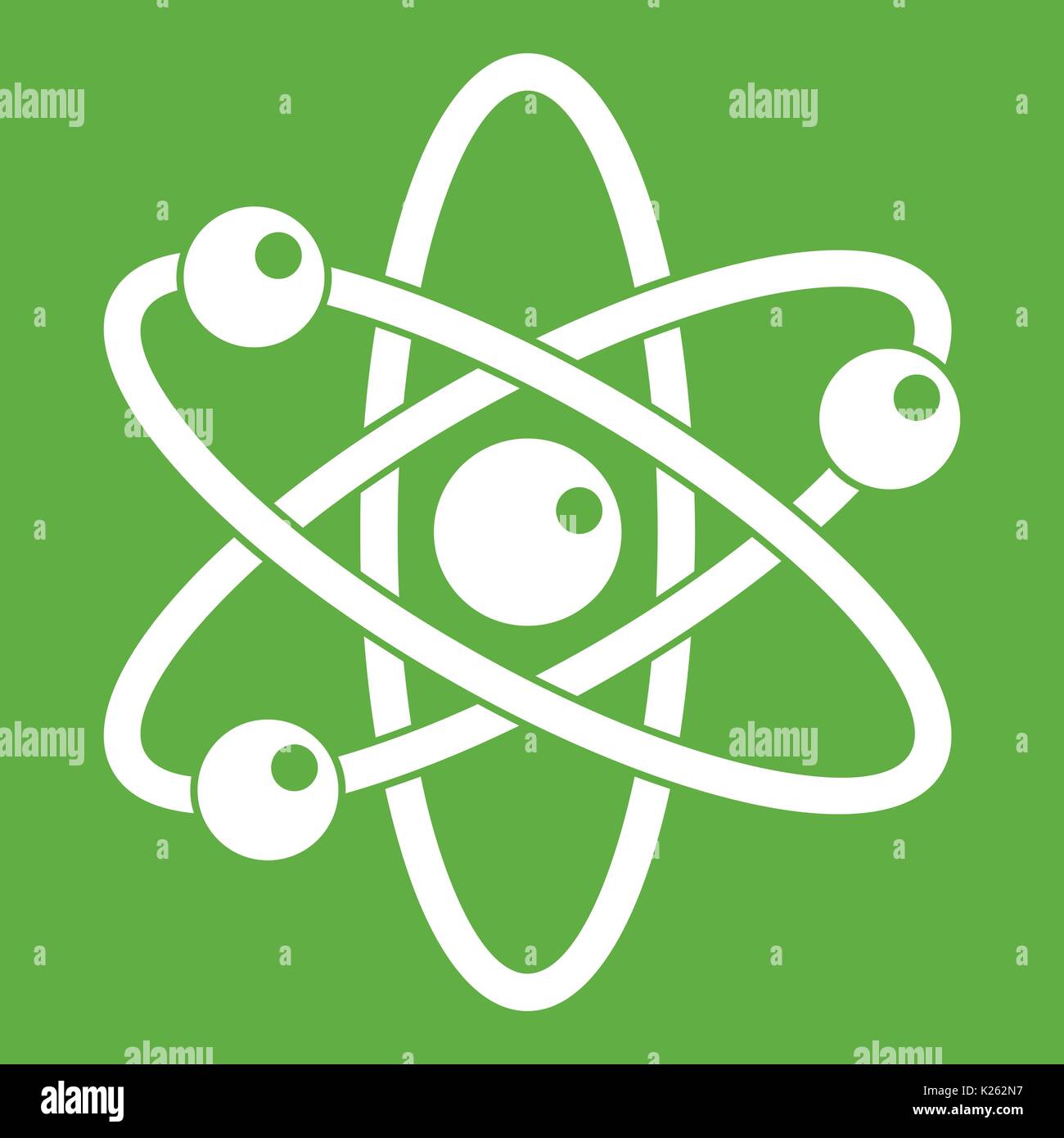 Atom with electrons icon green Stock Vector Image & Art - Alamy