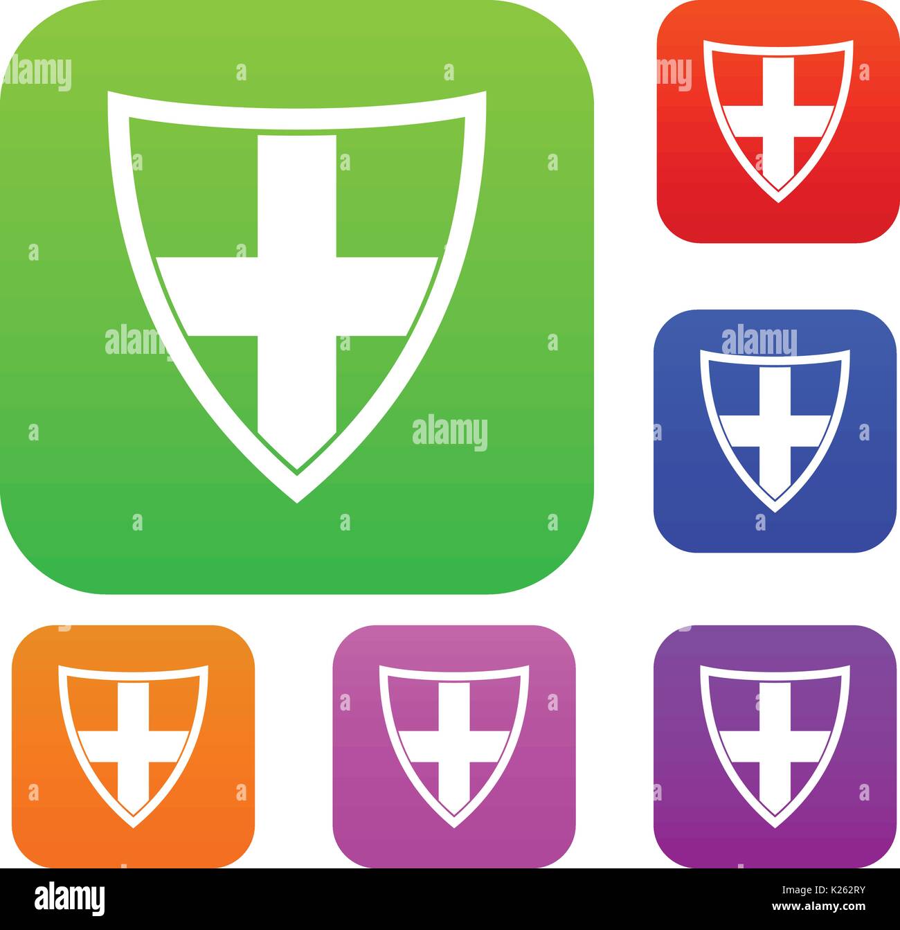 Shield for protection set collection Stock Vector Image & Art - Alamy