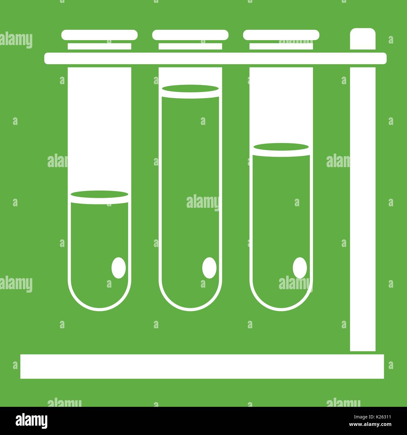 Three beakers icon green Stock Vector Image & Art - Alamy