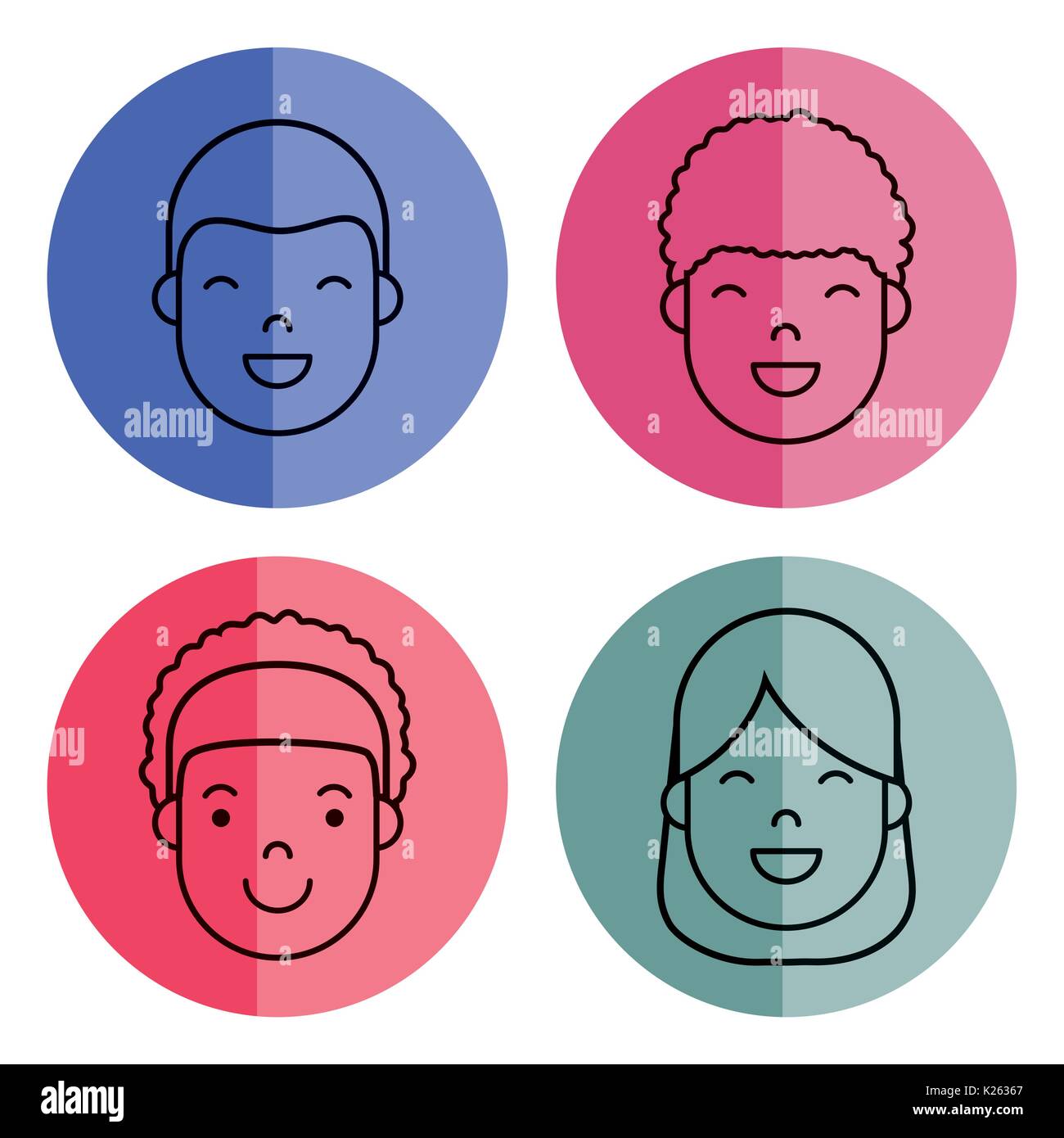 people faces icon Stock Vector Image & Art - Alamy
