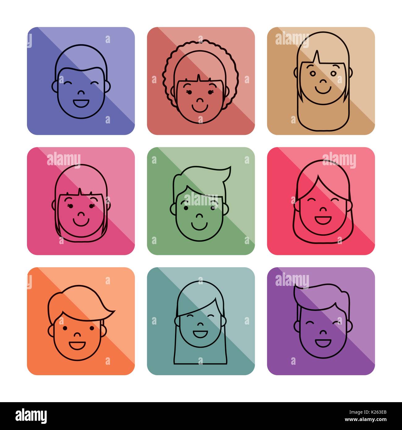 people faces icon Stock Vector Image & Art - Alamy