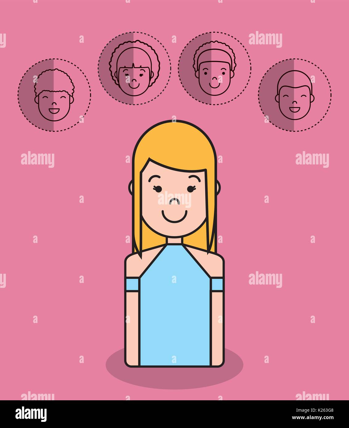 young woman icon Stock Vector Image & Art - Alamy