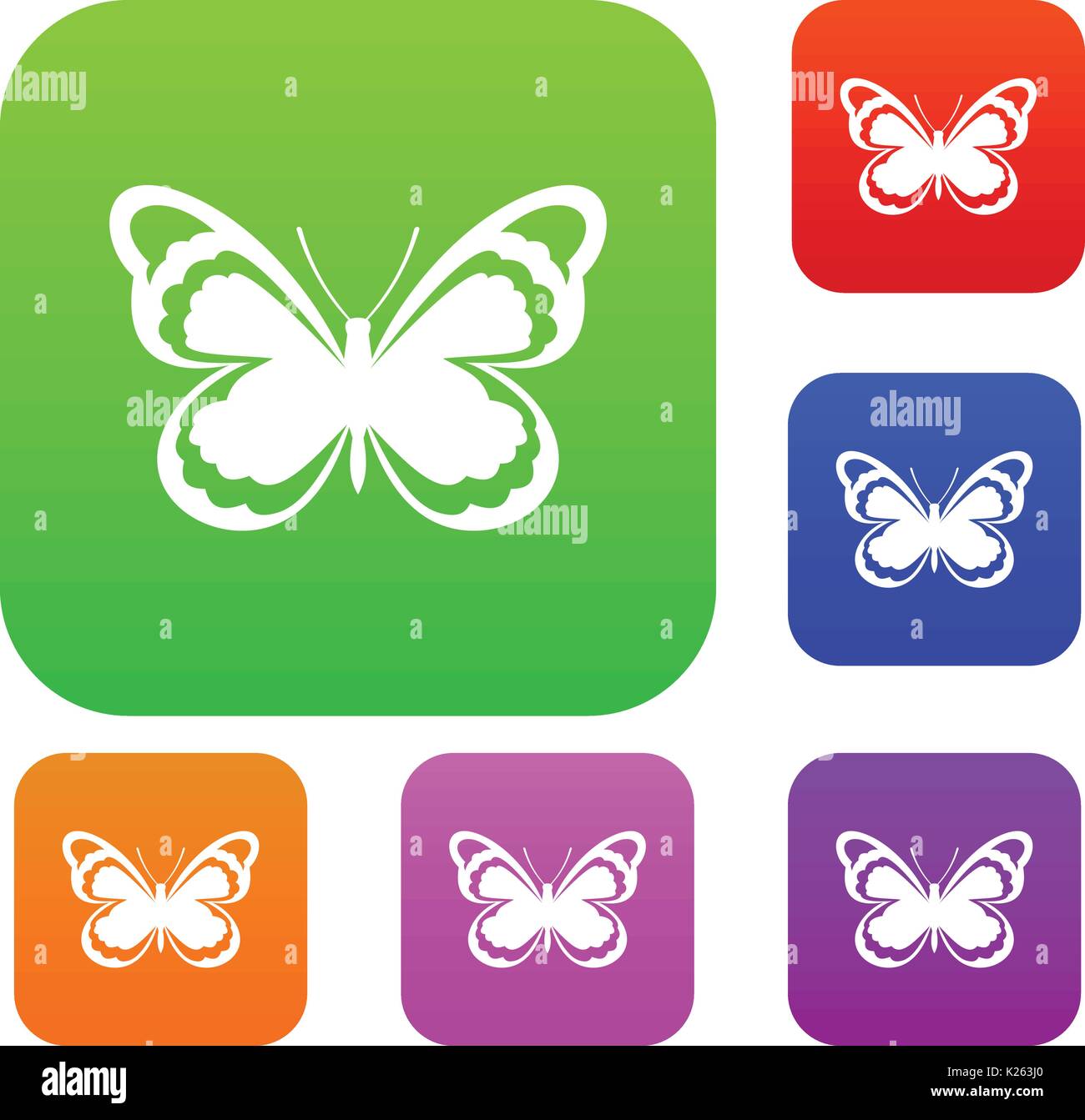 Small butterfly set collection Stock Vector Image & Art - Alamy