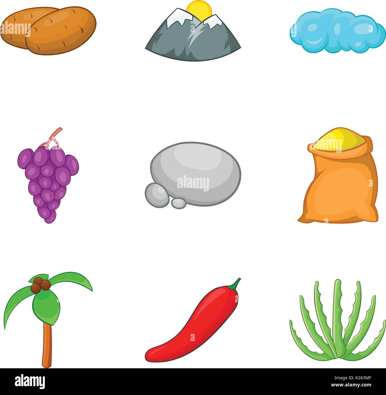 Alpine icons set, cartoon style Stock Vector Image & Art - Alamy