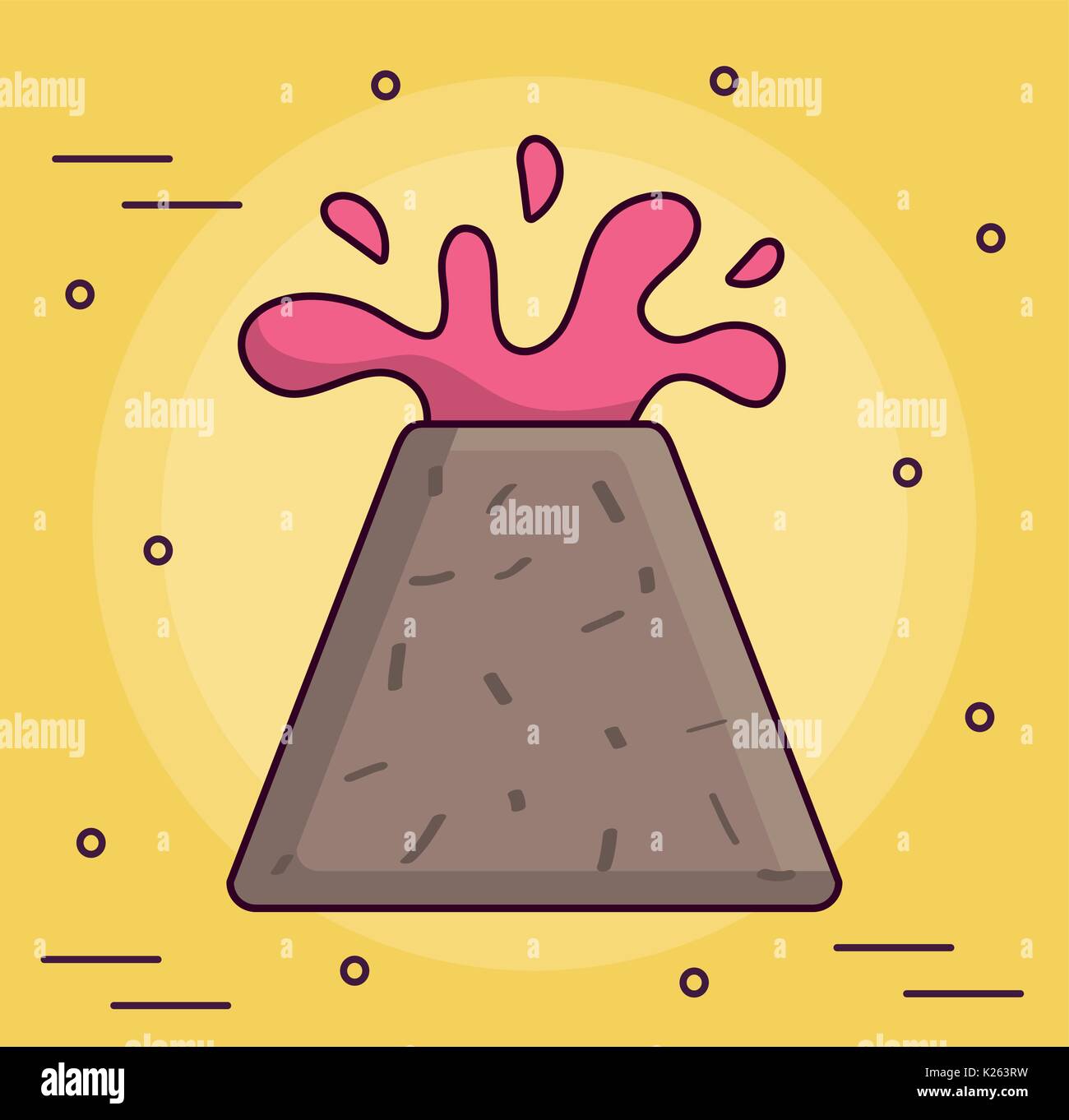 Volcano crater icon image hi-res stock photography and images - Alamy