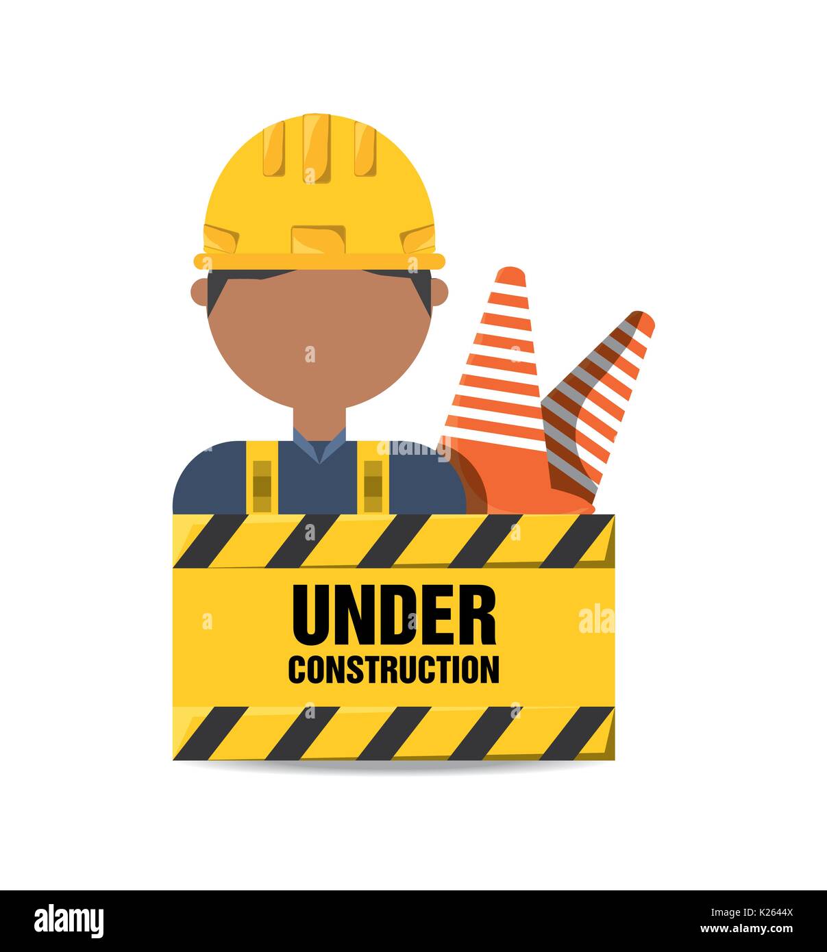 Man working concrete construction site Stock Vector Images - Alamy