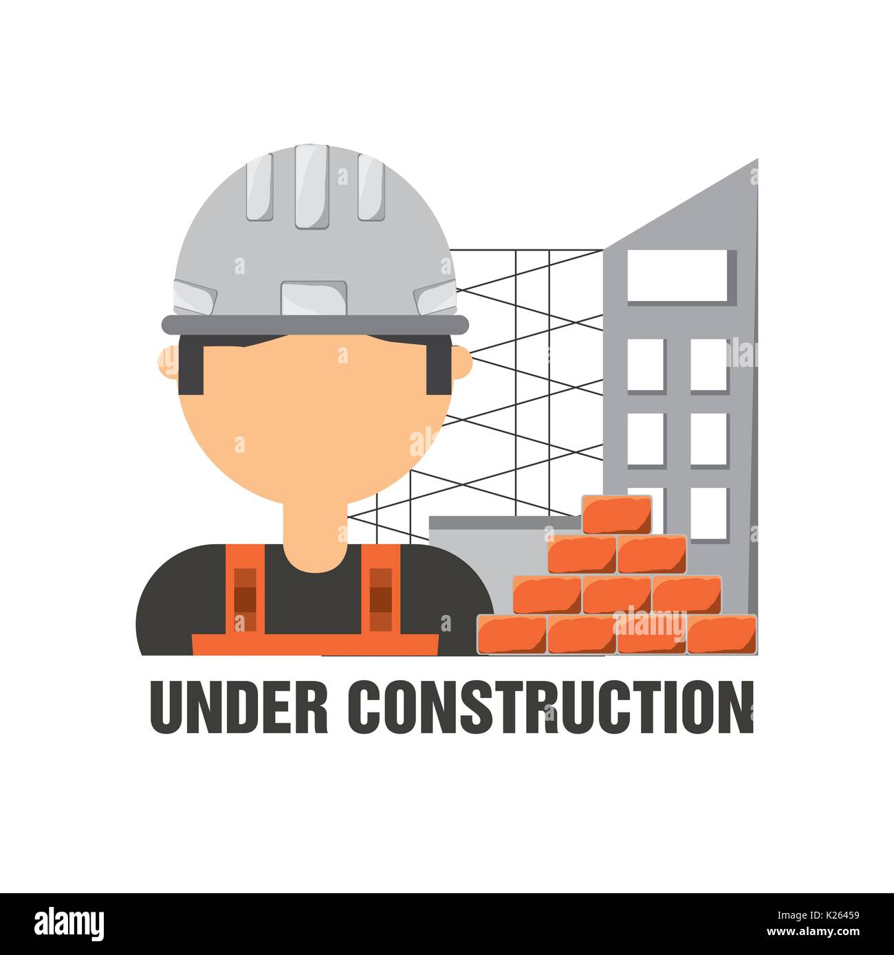 worker man under construction concept Stock Vector Image & Art - Alamy