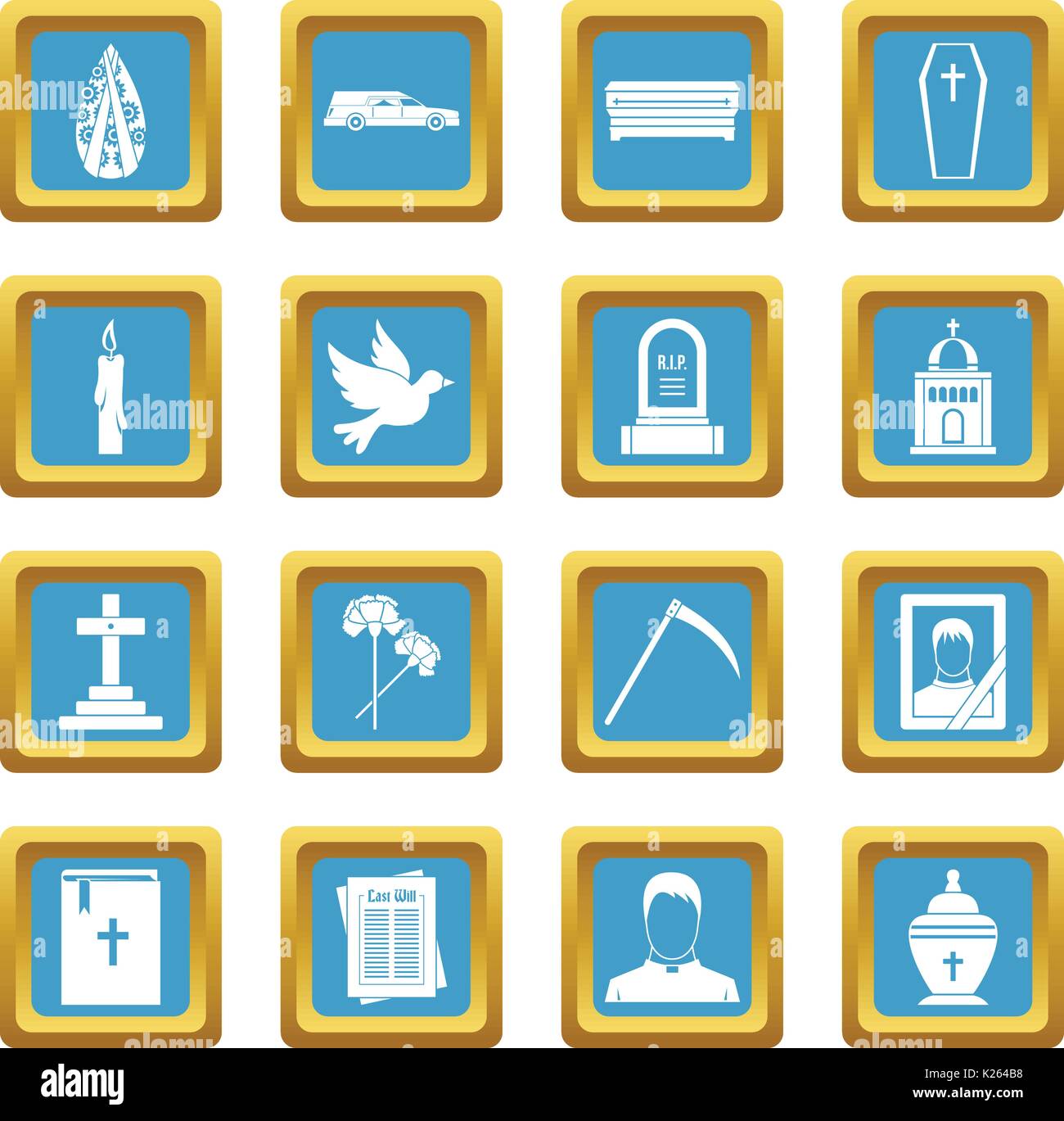 Funeral car and flowers Stock Vector Images - Alamy