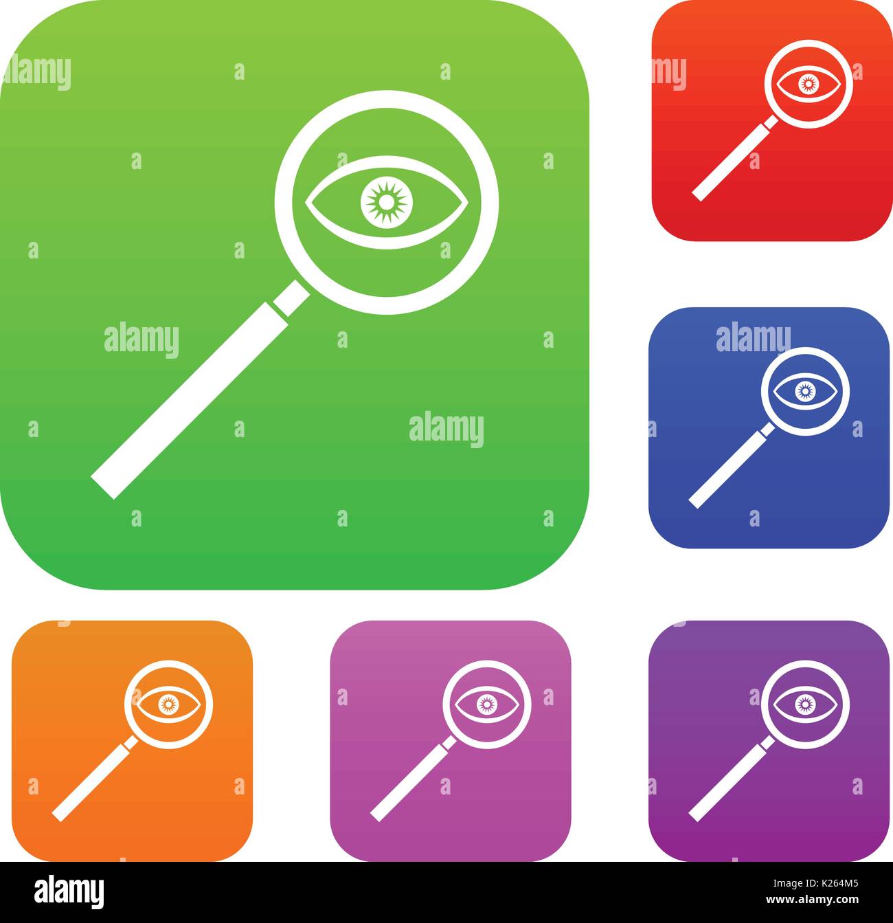 Magnifying glass set collection Stock Vector Image & Art - Alamy