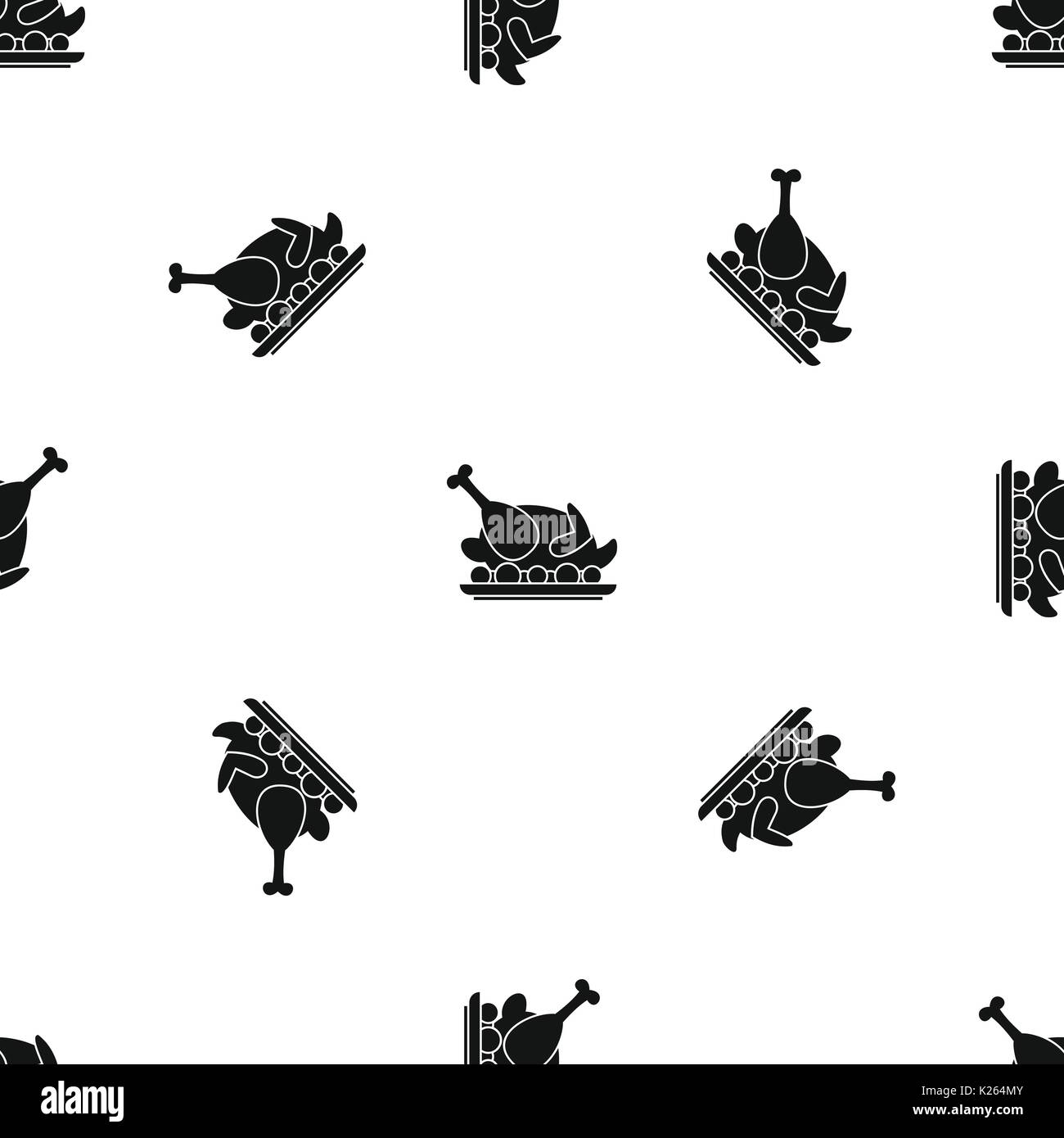 Roasted turkey pattern seamless black Stock Vector Image & Art - Alamy