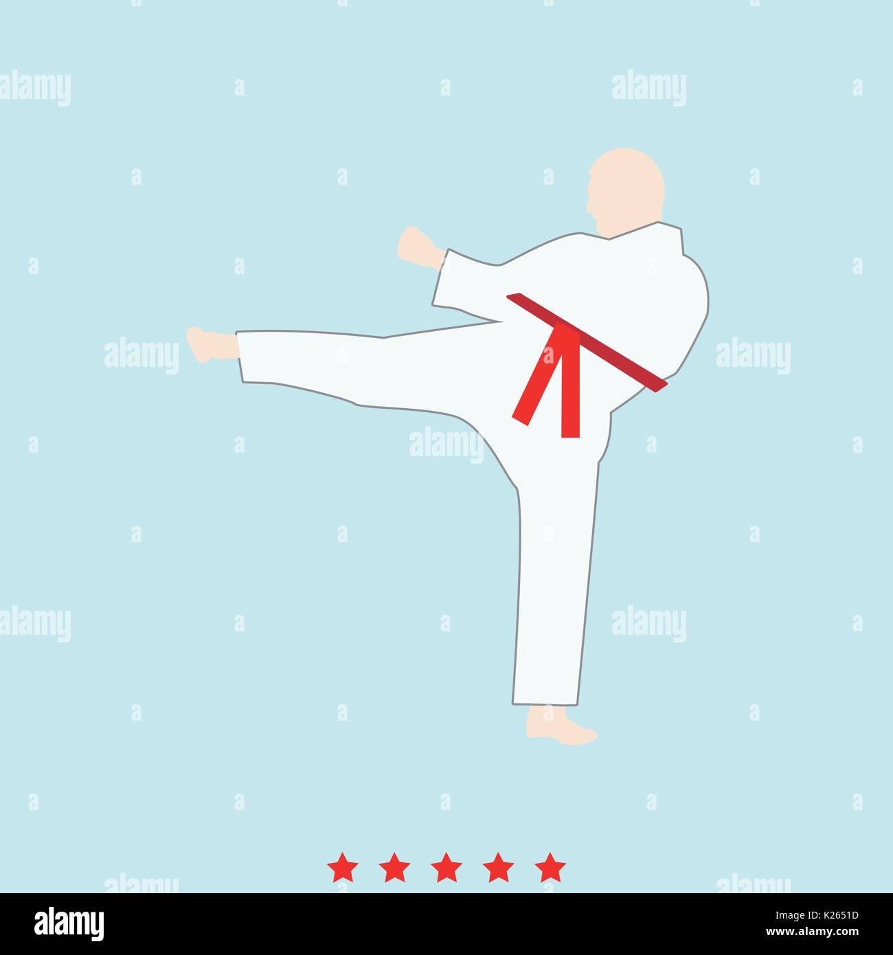 Judo kick Stock Vector Images - Alamy