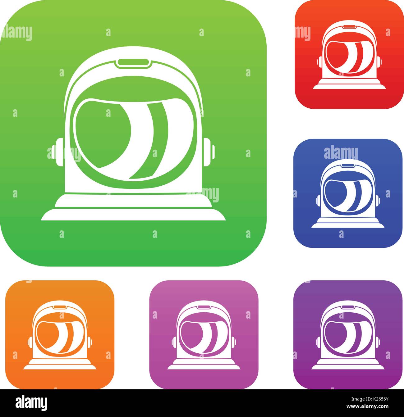 Space helmet set collection Stock Vector Image & Art - Alamy