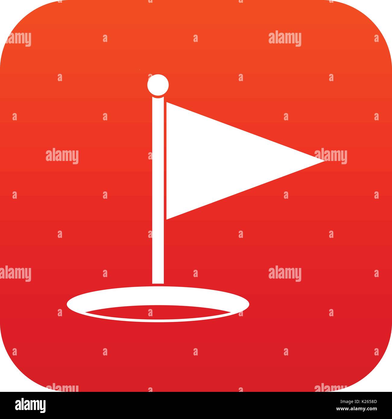 Golf flag icon digital red Stock Vector Image & Art - Alamy