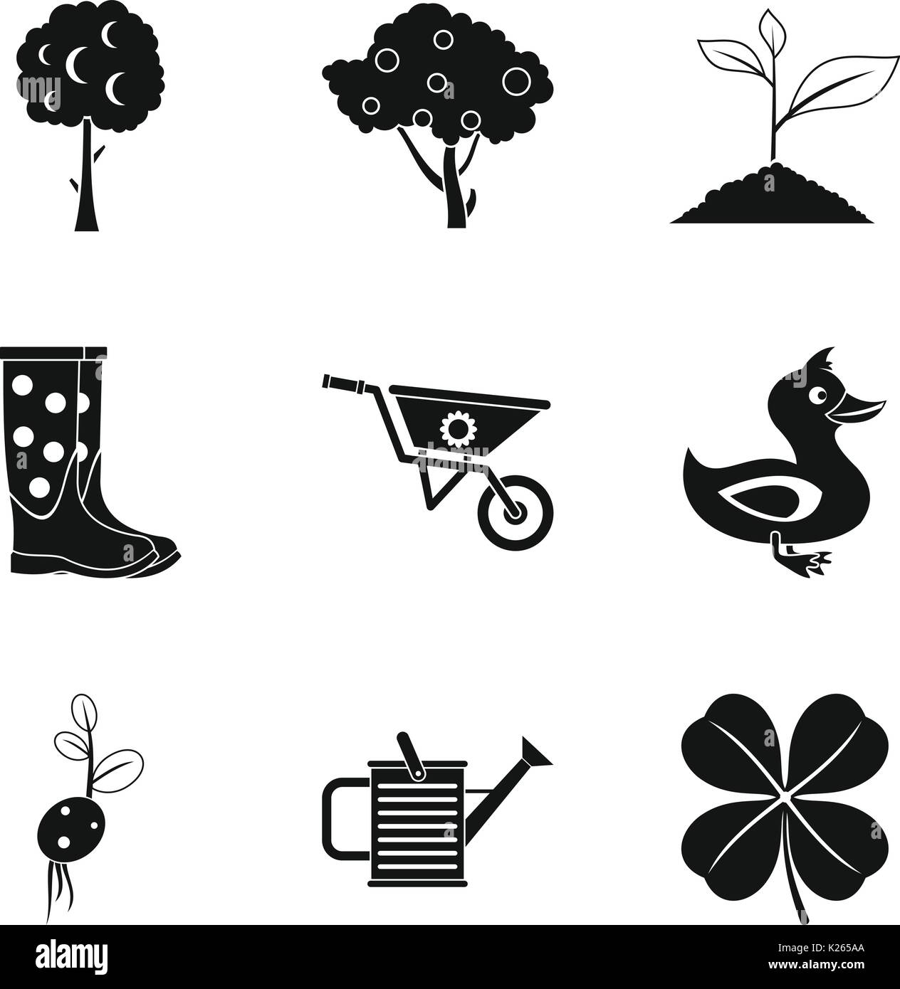 Yield icons set, simple style Stock Vector Image & Art - Alamy