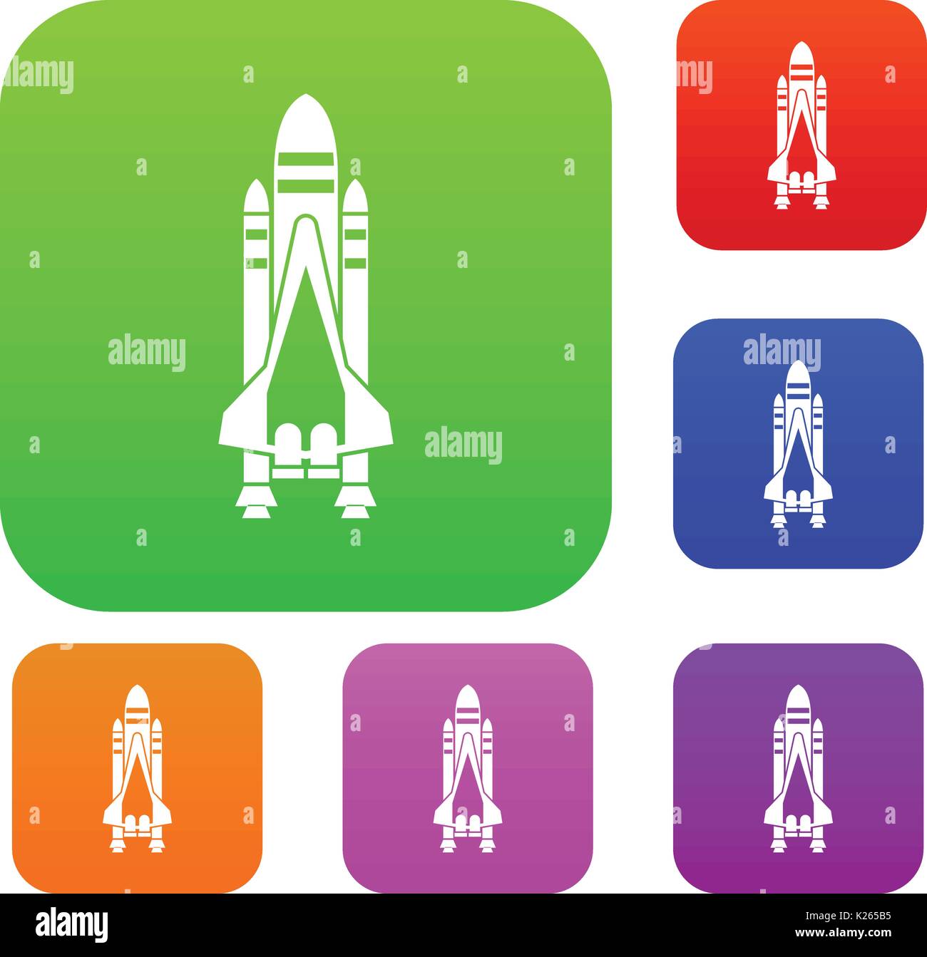 Space shuttle set collection Stock Vector Image & Art - Alamy