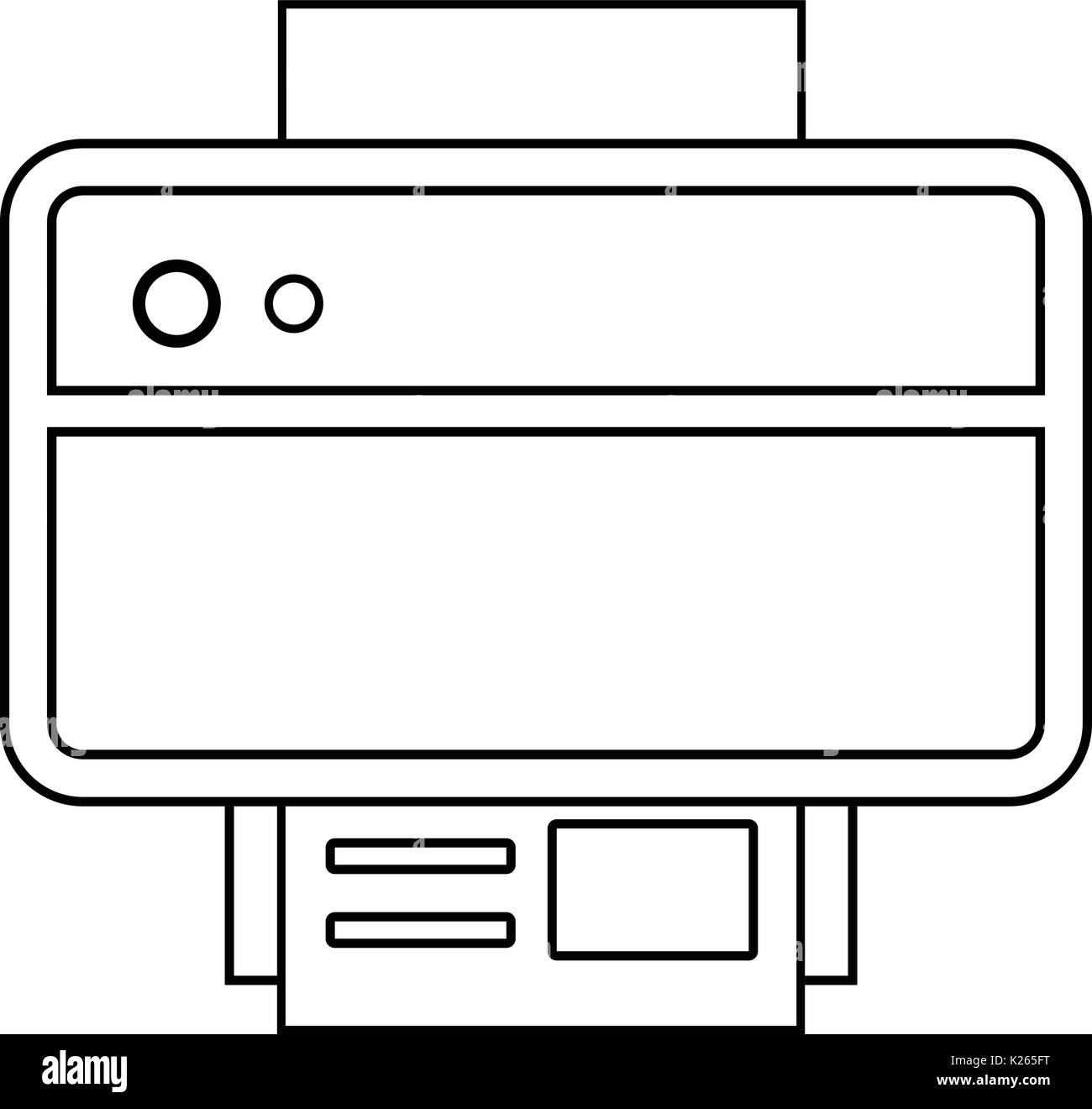Printer icon, outline line style Stock Vector Image & Art - Alamy