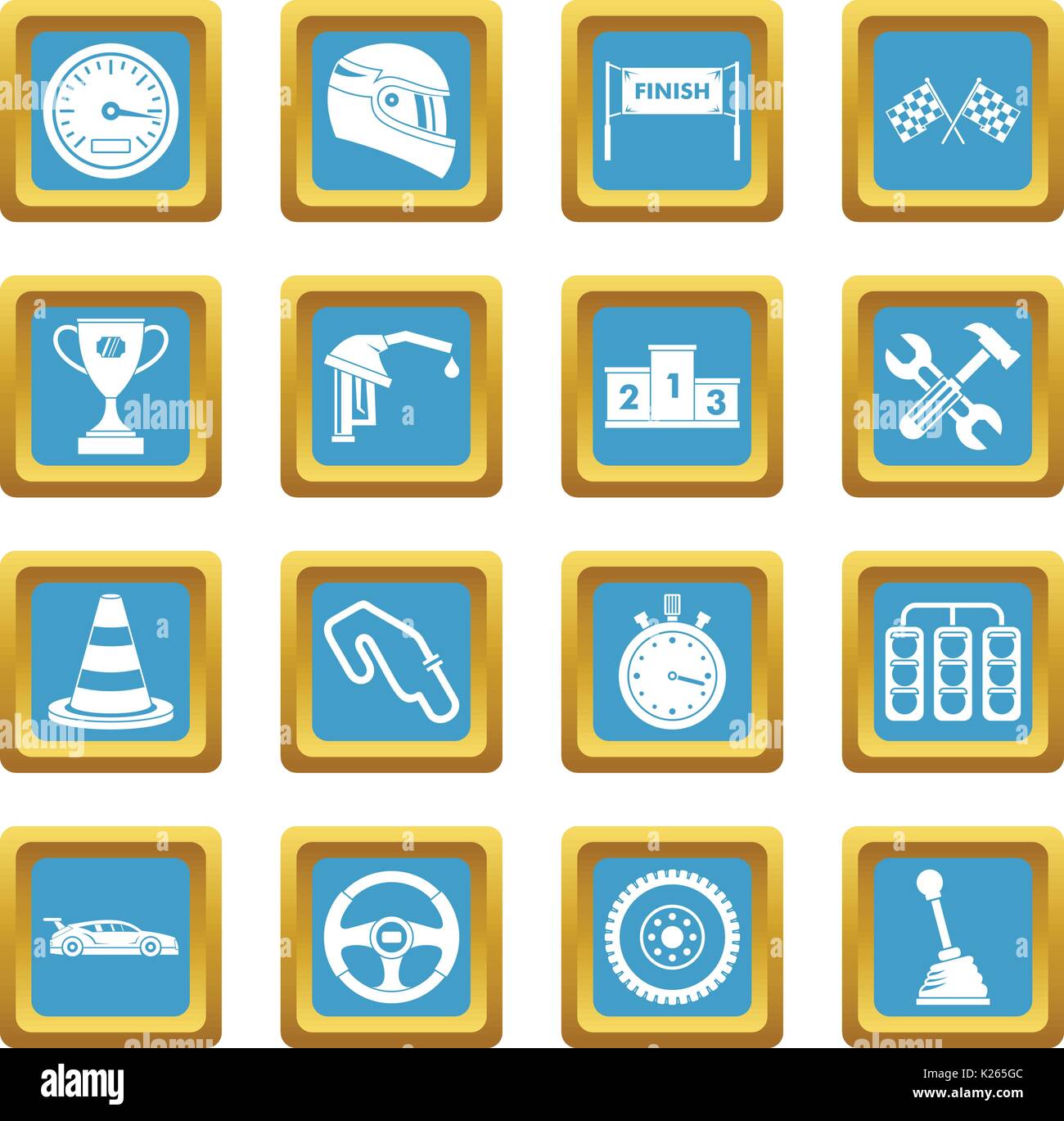 Racing speed icons azure Stock Vector Image & Art - Alamy