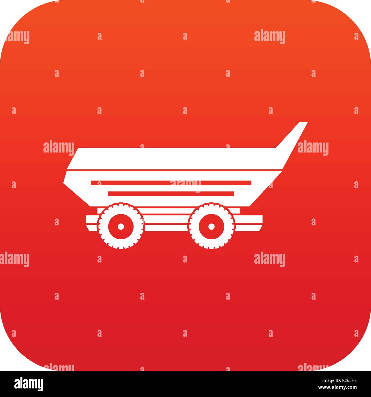 Car trailer icon digital red Stock Vector Image & Art - Alamy