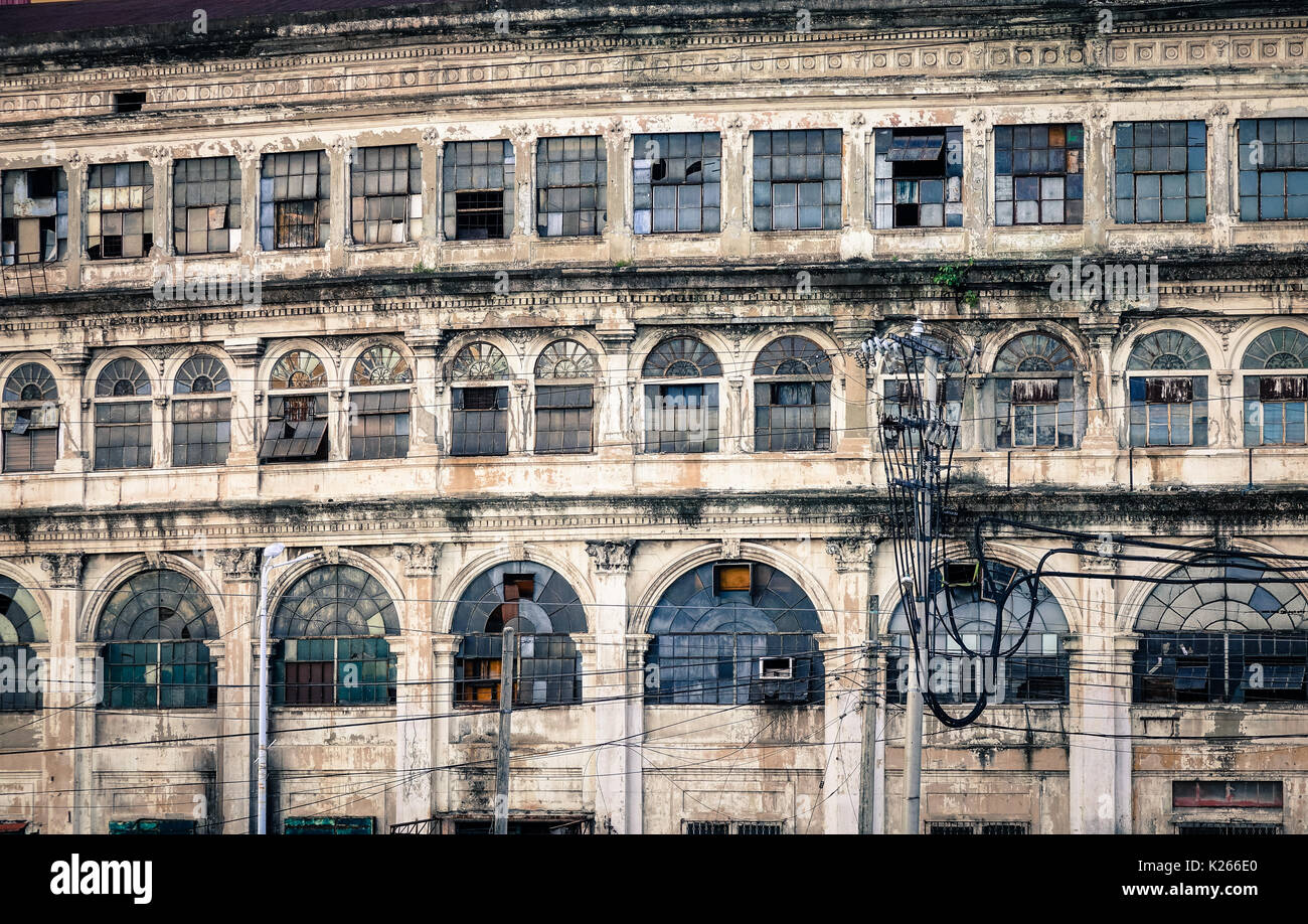 Details of old building at Intramuros district in Manila, Philippines ...