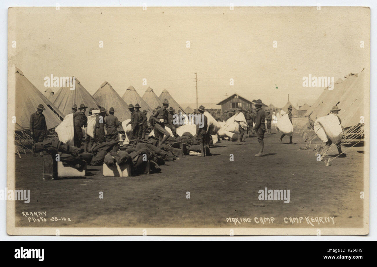 Making Camp, Camp Kearny Stock Photo - Alamy