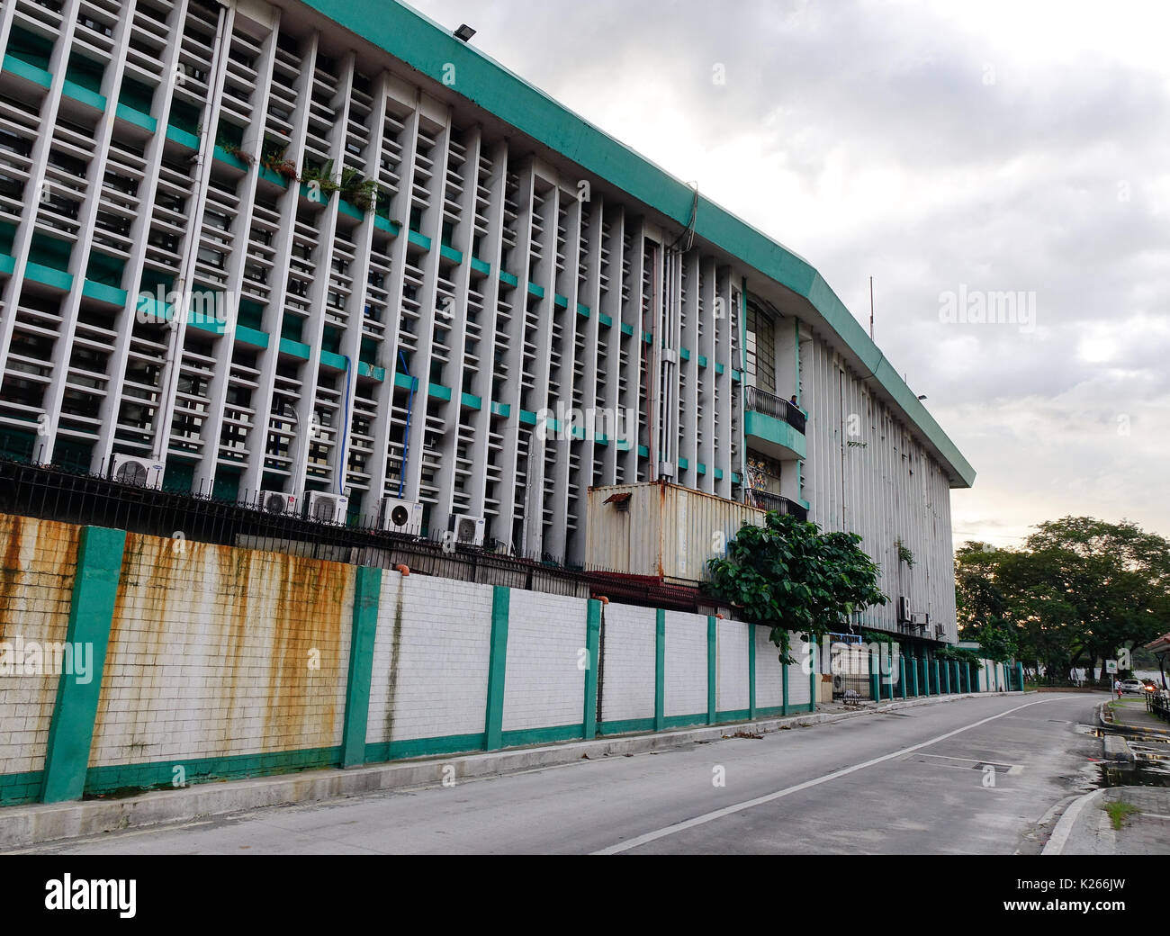 Manila, Philippines - Dec 21, 2015. Old building at Intramuros district ...