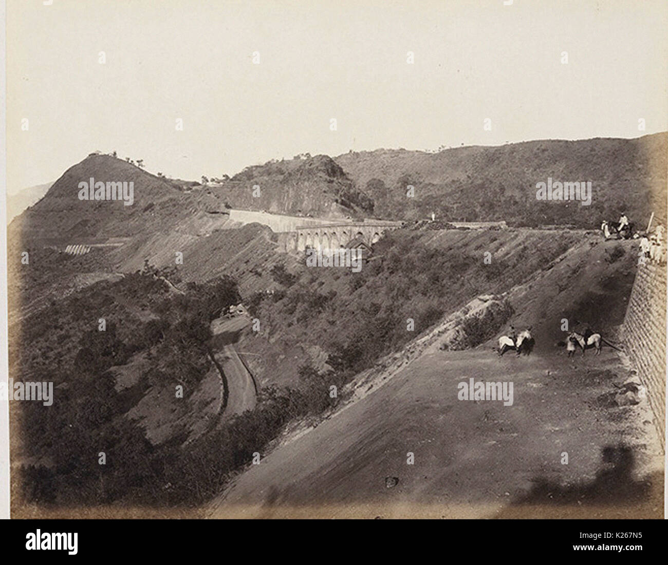 On the Bhore Ghaut - Reversing Station from below Stock Photo - Alamy