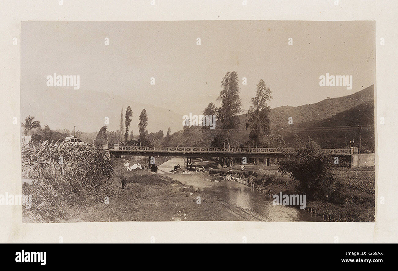 Railroad Bridge over Stream Stock Photo - Alamy