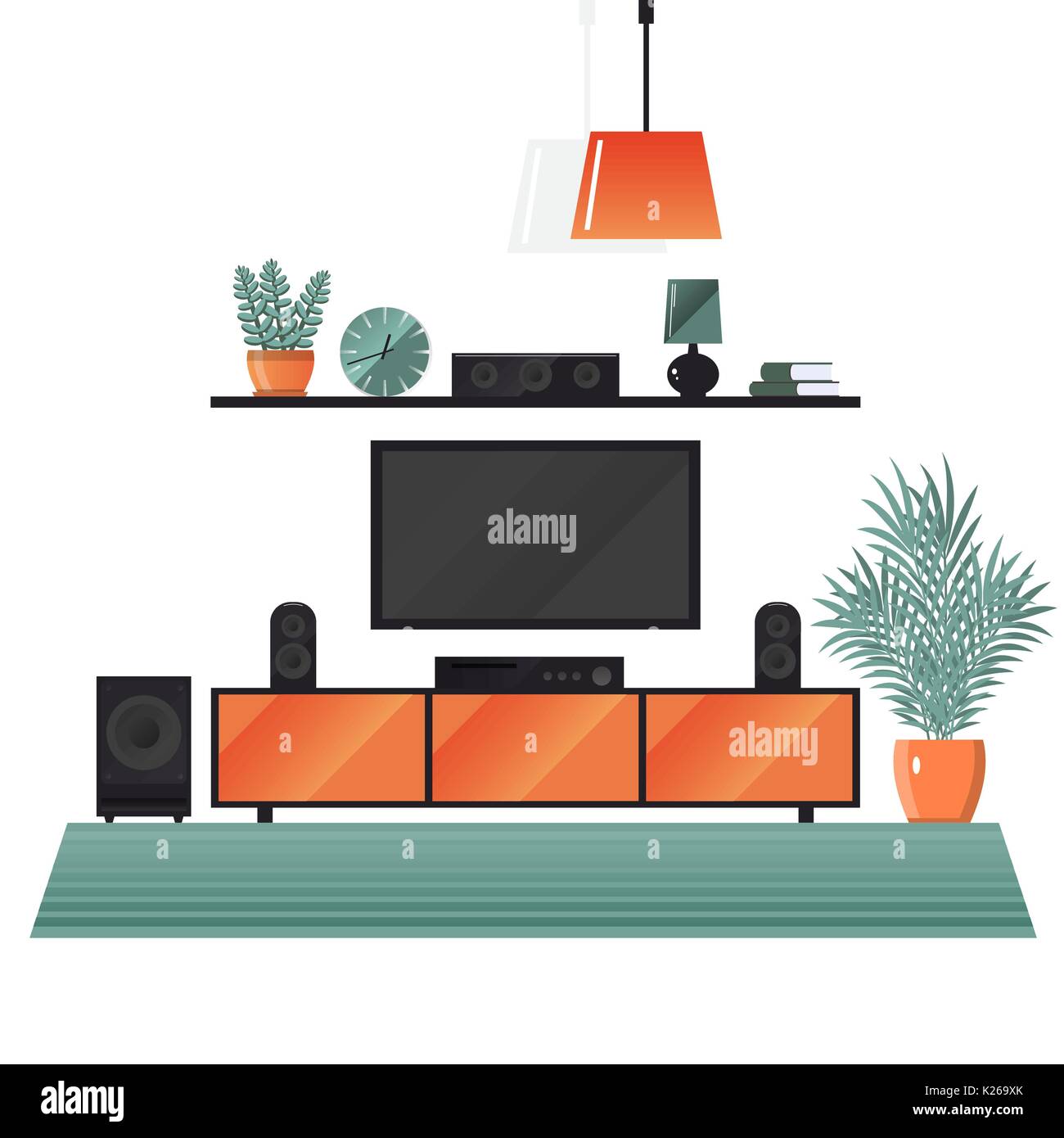 Entertainment room . Vector Stock Vector Image & Art - Alamy