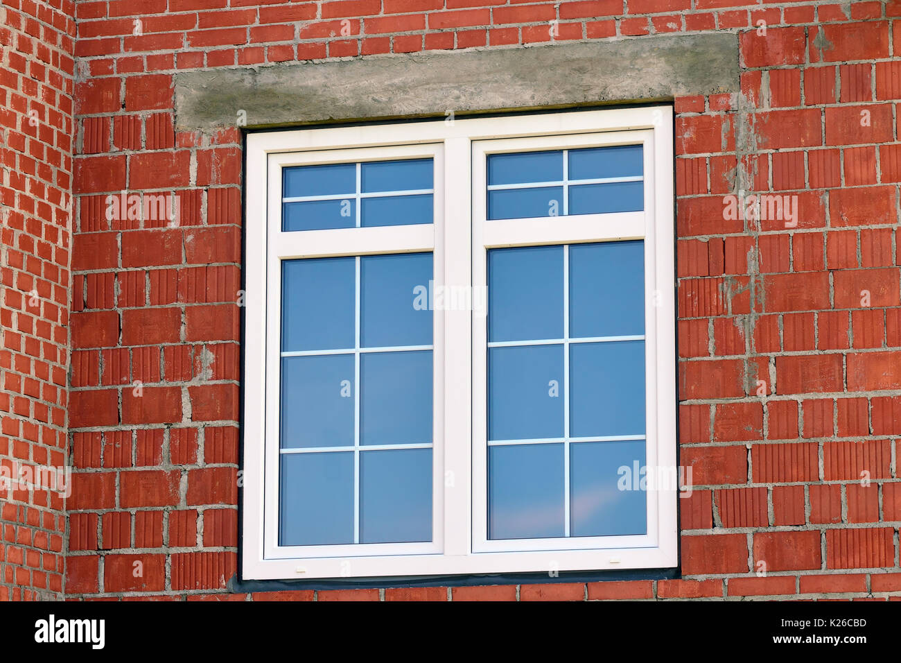 Modern window in building house Stock Photo - Alamy