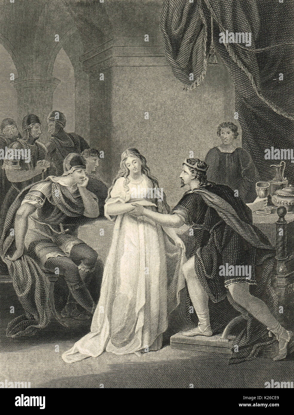 Marriage of Vortigern and Rowena daughter of Hengist Stock Photo - Alamy
