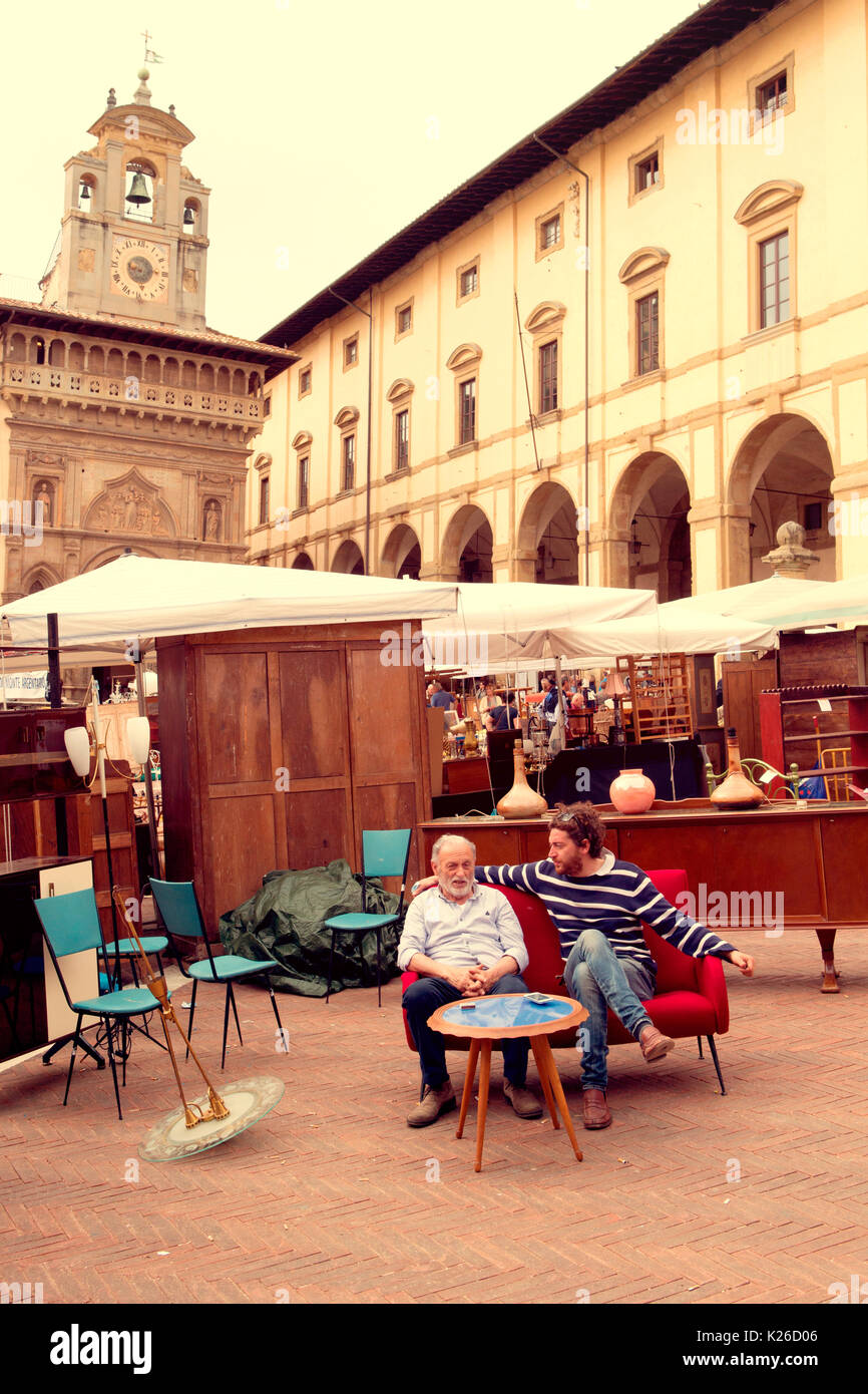 Europe, Italy,Tuscany, Arezzo. Big square of Arezzo during the antique ...
