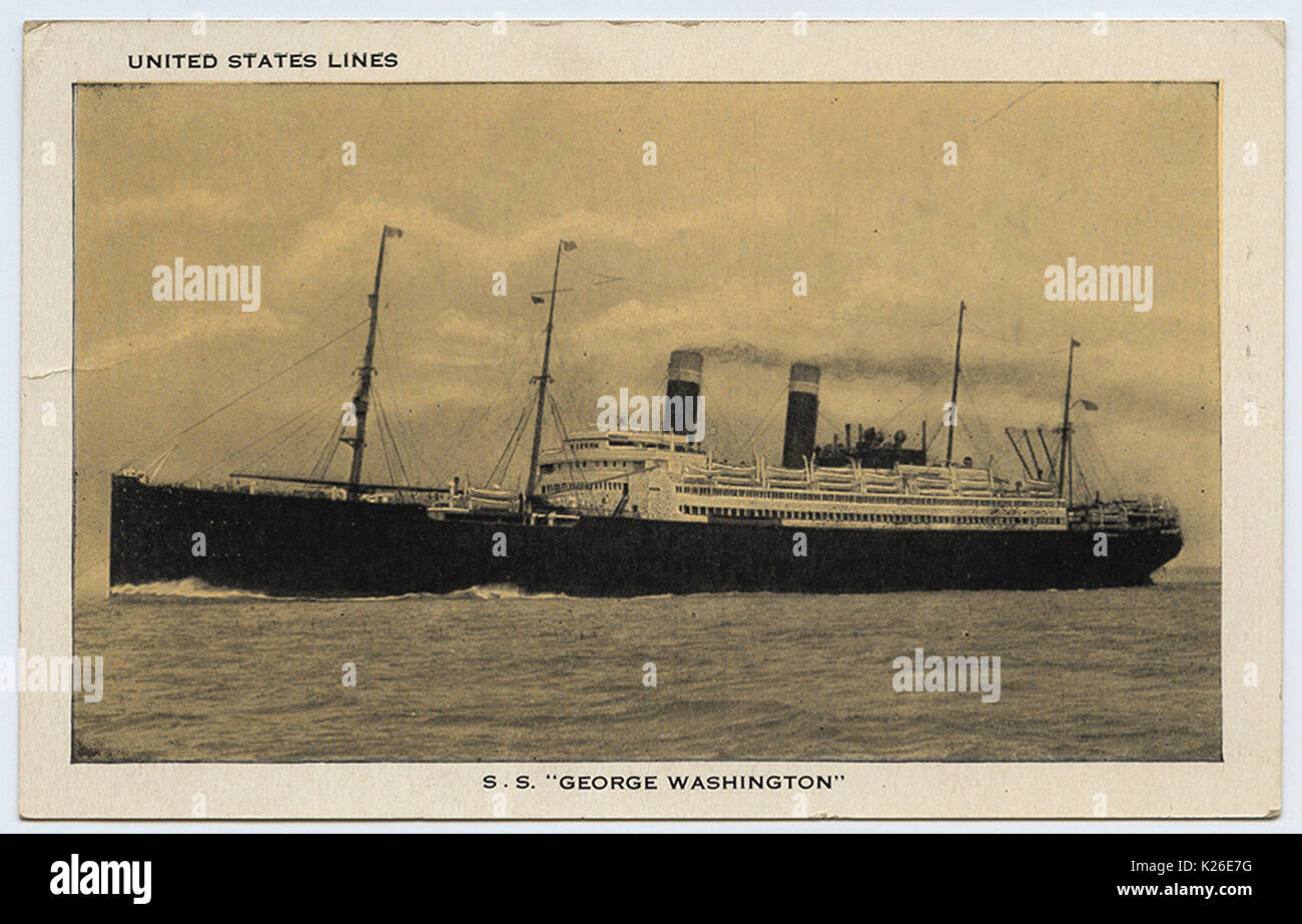 United States Lines, S. S. 'George Washington' Stock Photo - Alamy
