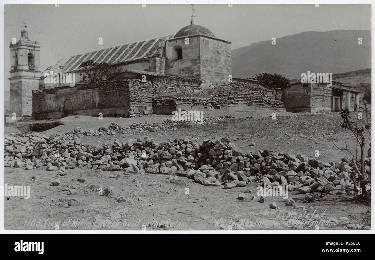 View of Mitla Church built in the Ruins Stock Photo - Alamy