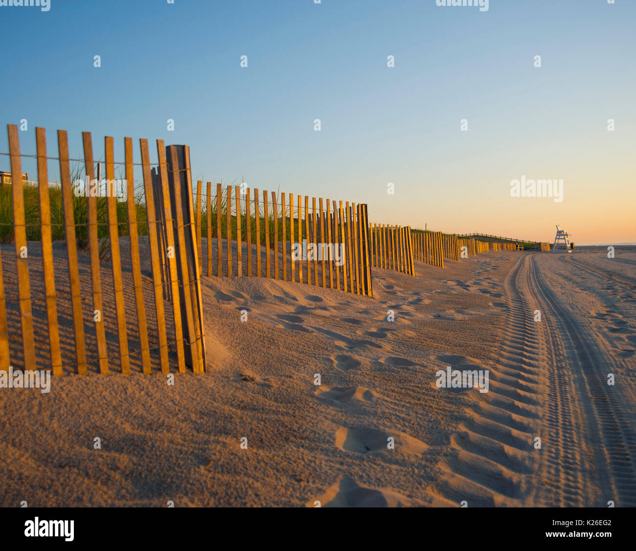Summer morning sandy beach hi-res stock photography and images - Alamy