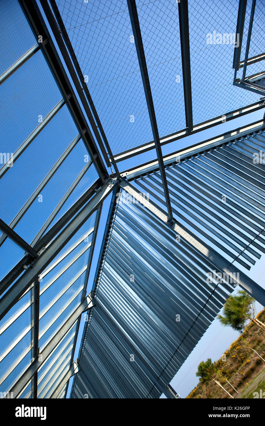 Glass roof of chrome beams in a factory Stock Photo - Alamy